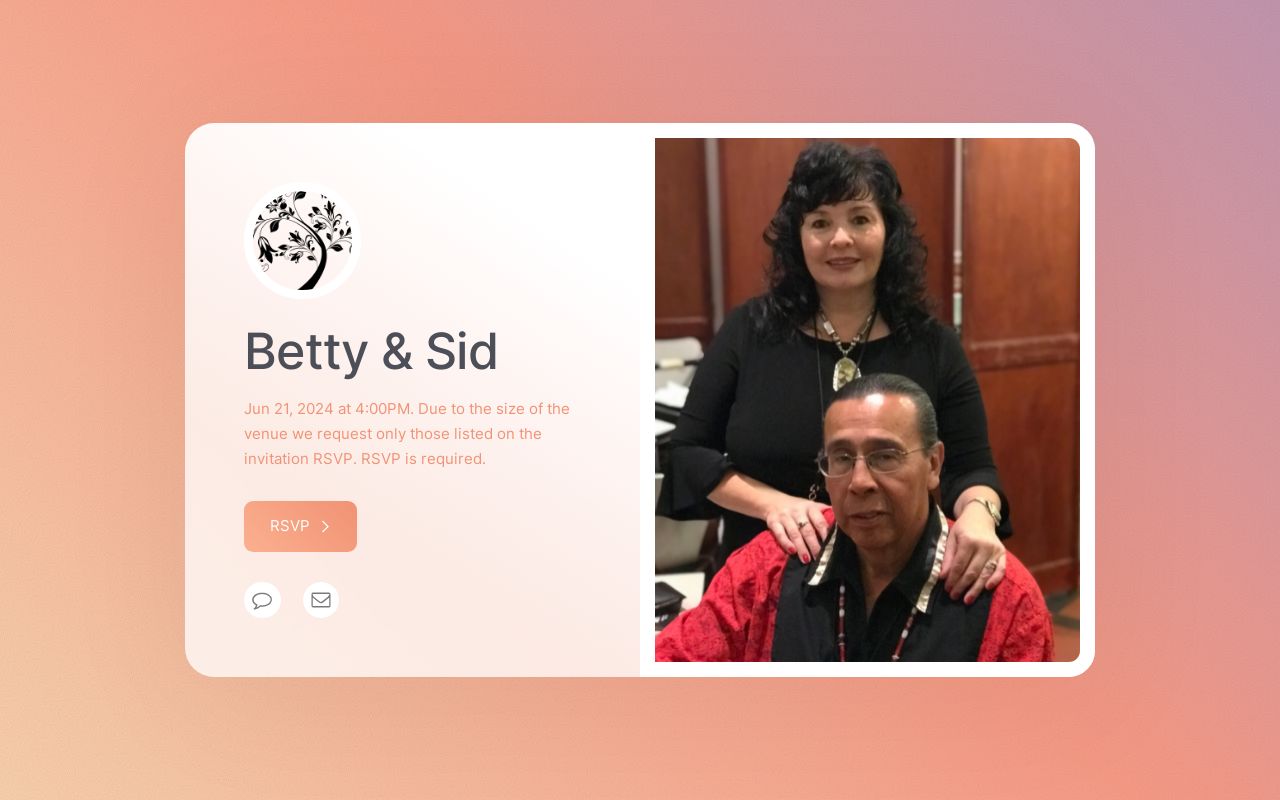 Betty Lyons and Sid Hill Wedding